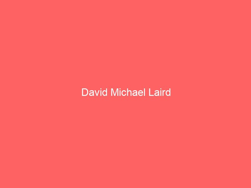 David Michael Laird - Not Putting on a Shirt