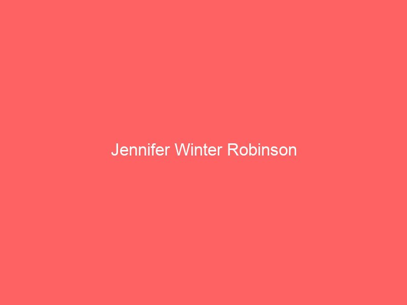 Jennifer Winter Robinson - Not Putting on a Shirt