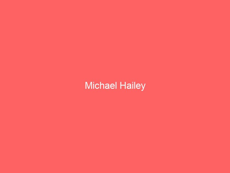 Michael Hailey - Not Putting on a Shirt