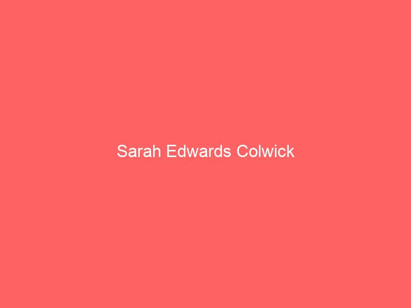 Sarah Edwards Colwick - Not Putting on a Shirt
